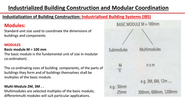 Modular Coordination in buildings and construction.pptx | Construction Industry | Industries