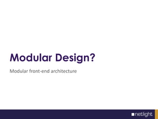 Modular design | PDF