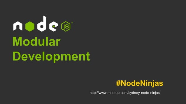Modular development in Node.js