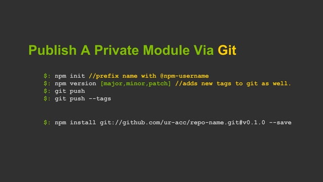 Modular development in Node.js