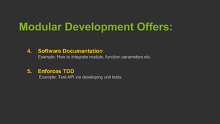 Modular development in Node.js