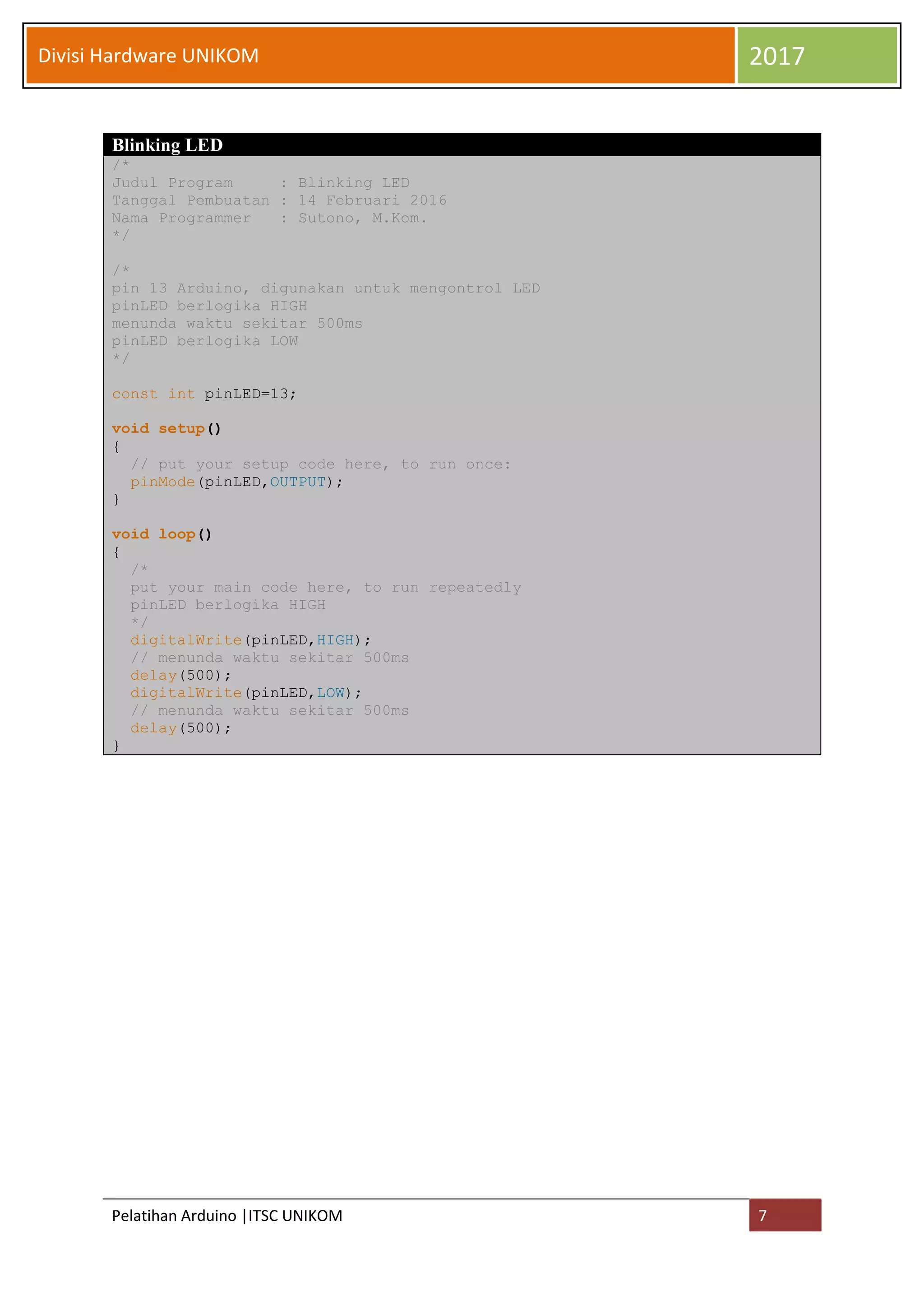 Modul arduino i ii | PDF