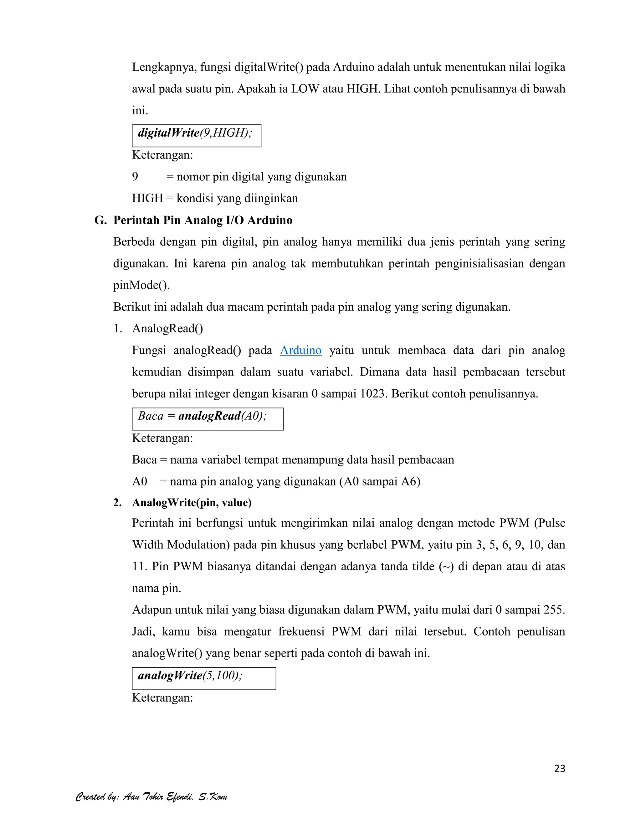 MODUL ARDUINO UNO SMK NEGERI 7 SAROLANGUN | PDF