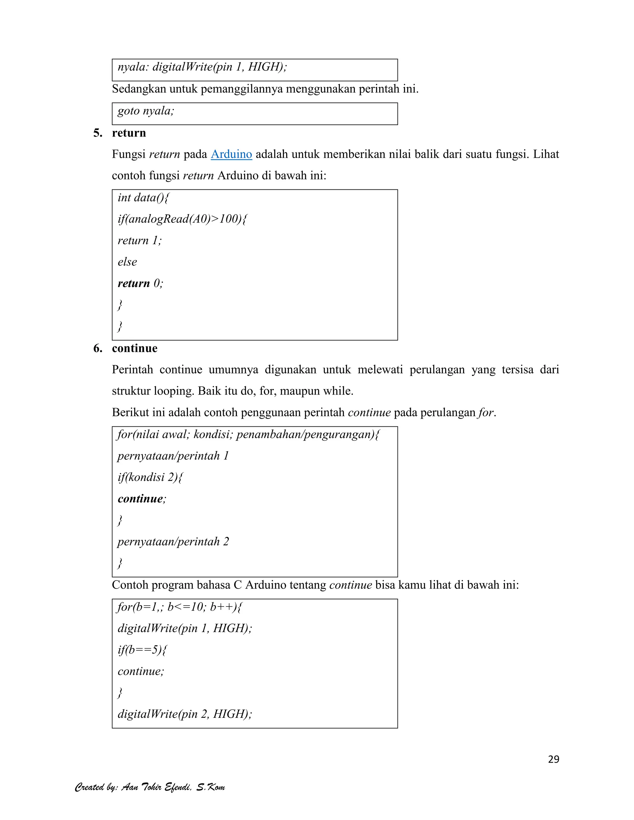 MODUL ARDUINO UNO SMK NEGERI 7 SAROLANGUN | PDF