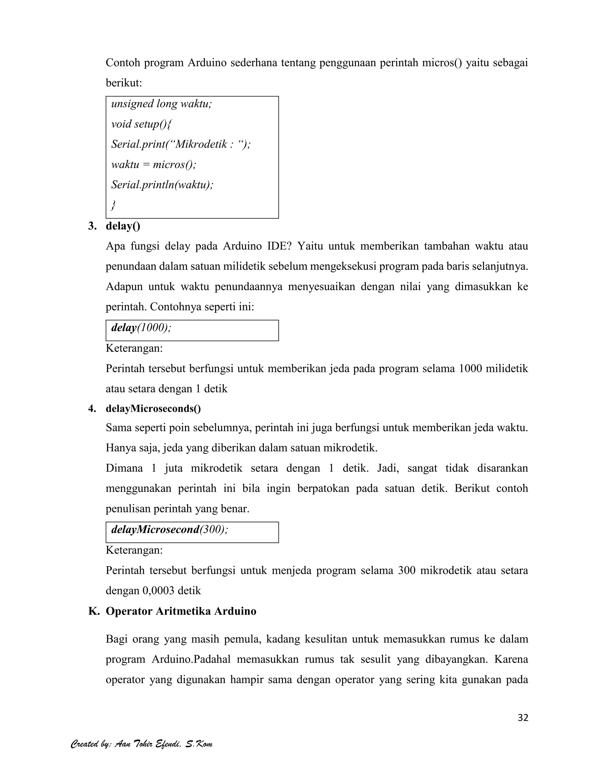MODUL ARDUINO UNO SMK NEGERI 7 SAROLANGUN | PDF