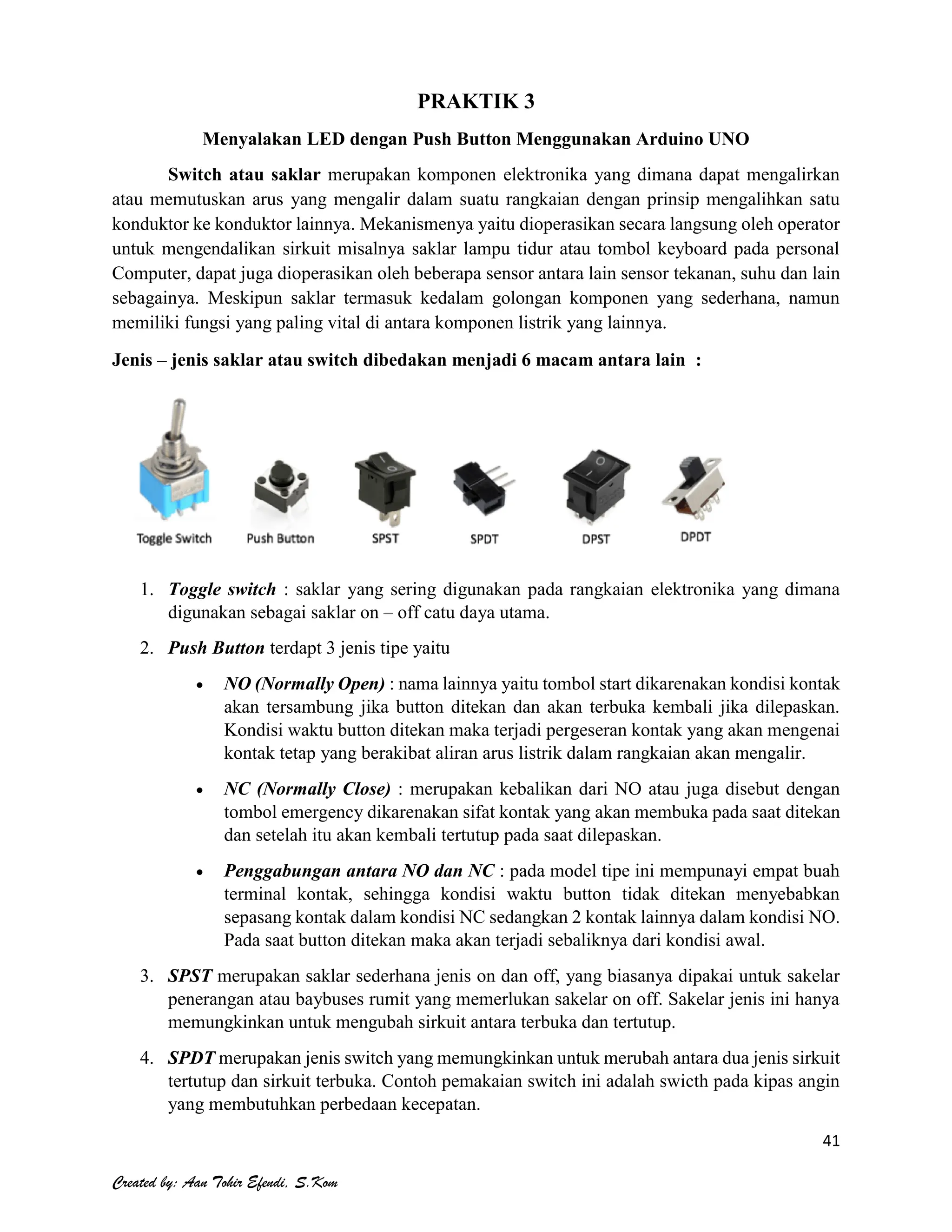 MODUL ARDUINO UNO SMK NEGERI 7 SAROLANGUN | PDF