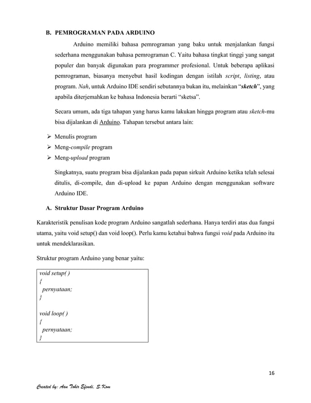 MODUL ARDUINO UNO SMK NEGERI 7 SAROLANGUN | PDF