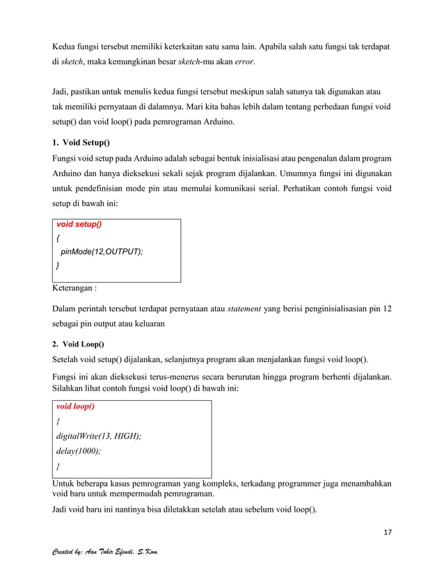 MODUL ARDUINO UNO SMK NEGERI 7 SAROLANGUN | PDF