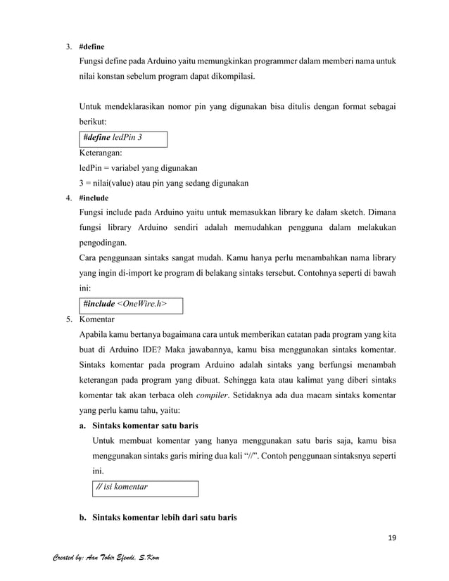 MODUL ARDUINO UNO SMK NEGERI 7 SAROLANGUN | PDF