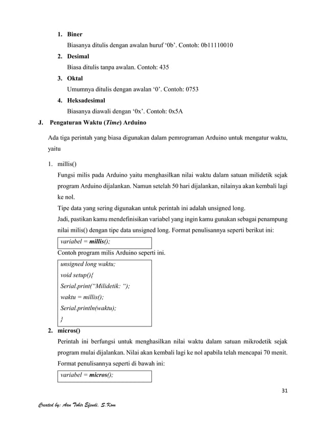 MODUL ARDUINO UNO SMK NEGERI 7 SAROLANGUN | PDF
