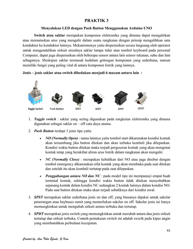 MODUL ARDUINO UNO SMK NEGERI 7 SAROLANGUN | PDF