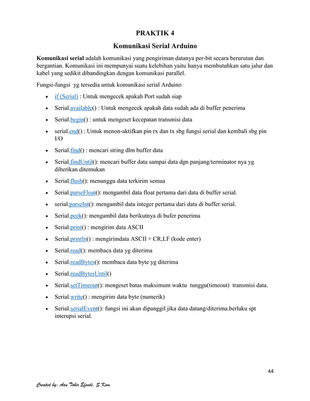 MODUL ARDUINO UNO SMK NEGERI 7 SAROLANGUN | PDF