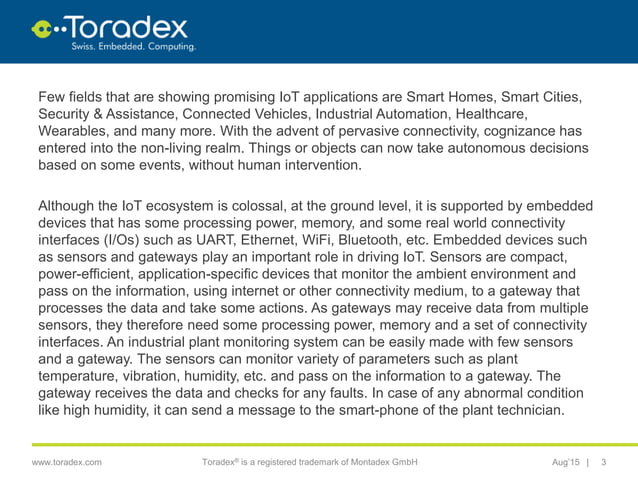 Modular Embedded Design to Accelerate IoT Proliferation | PPT