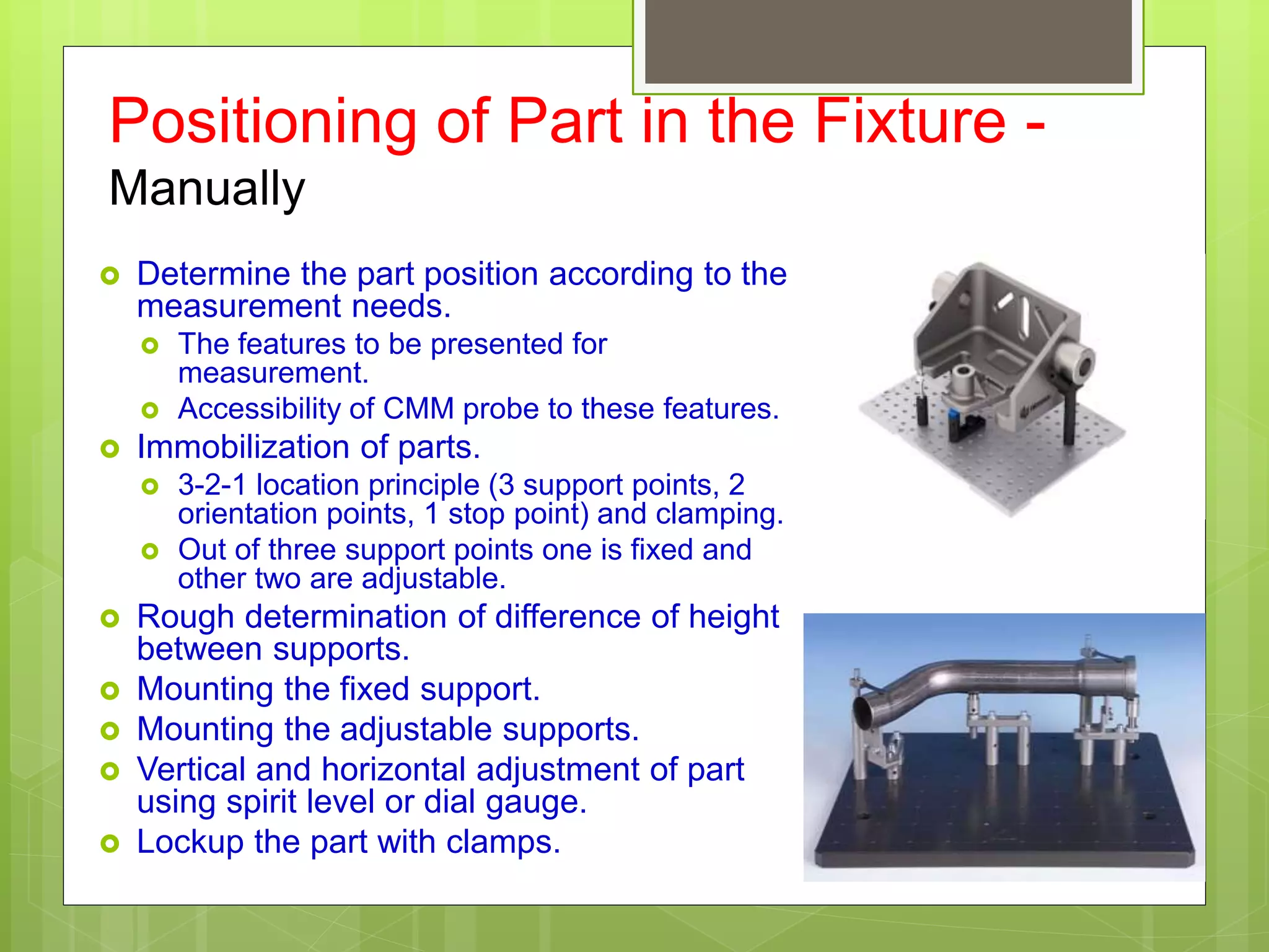 Modular fixtures for inspection in CMM | PPTX