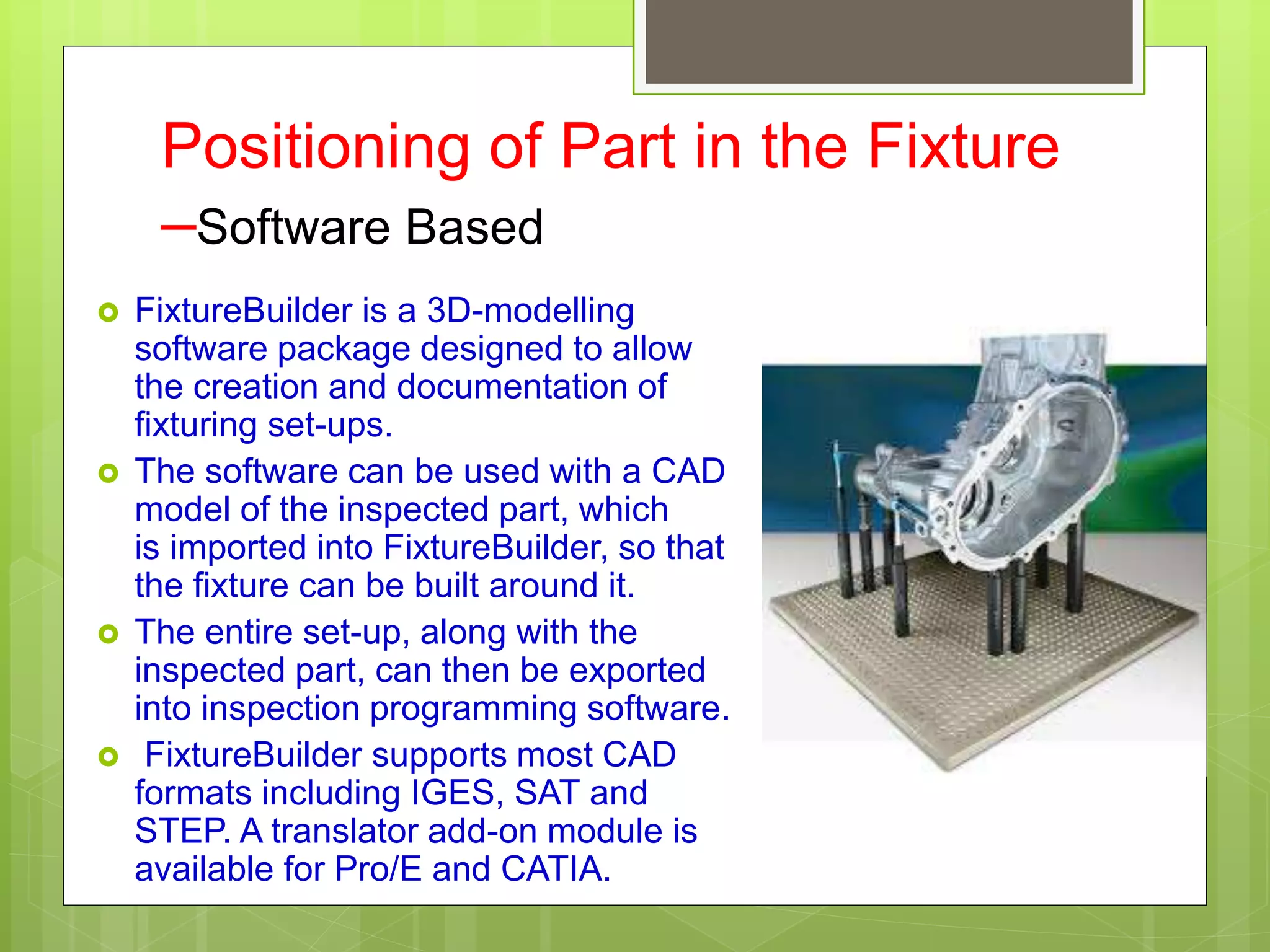 Modular fixtures for inspection in CMM | PPTX