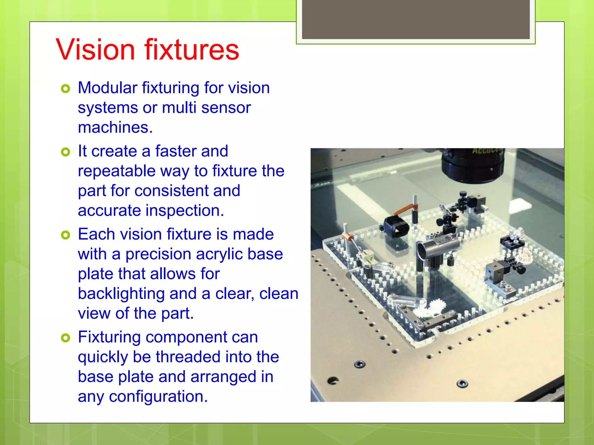 Modular fixtures for inspection in CMM | PPTX