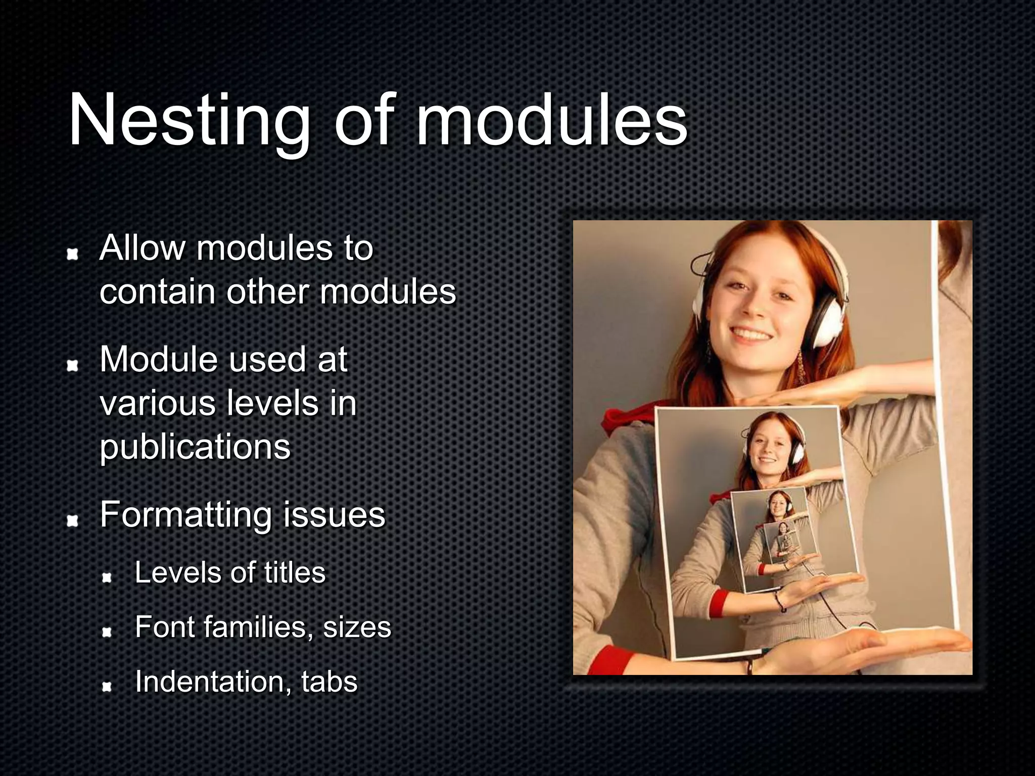 Modular documentation in Structured FrameMaker | PPTX | Desktop Publishing | Computer Software ...