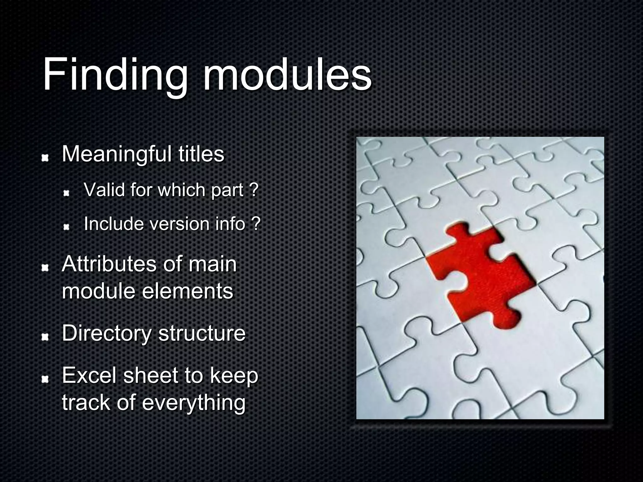 Modular documentation in Structured FrameMaker | PPTX