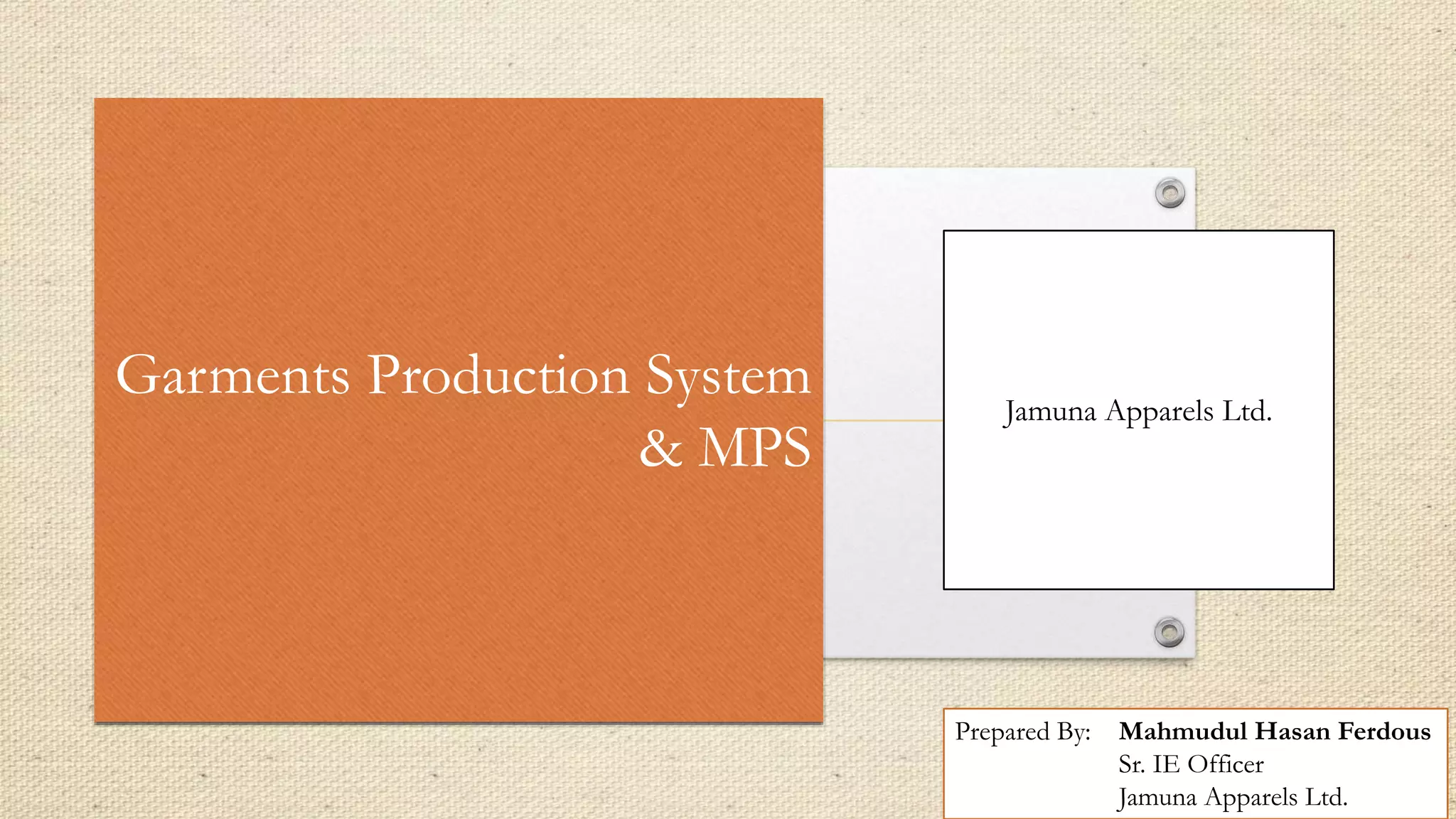 Modular garments production system | PPSX