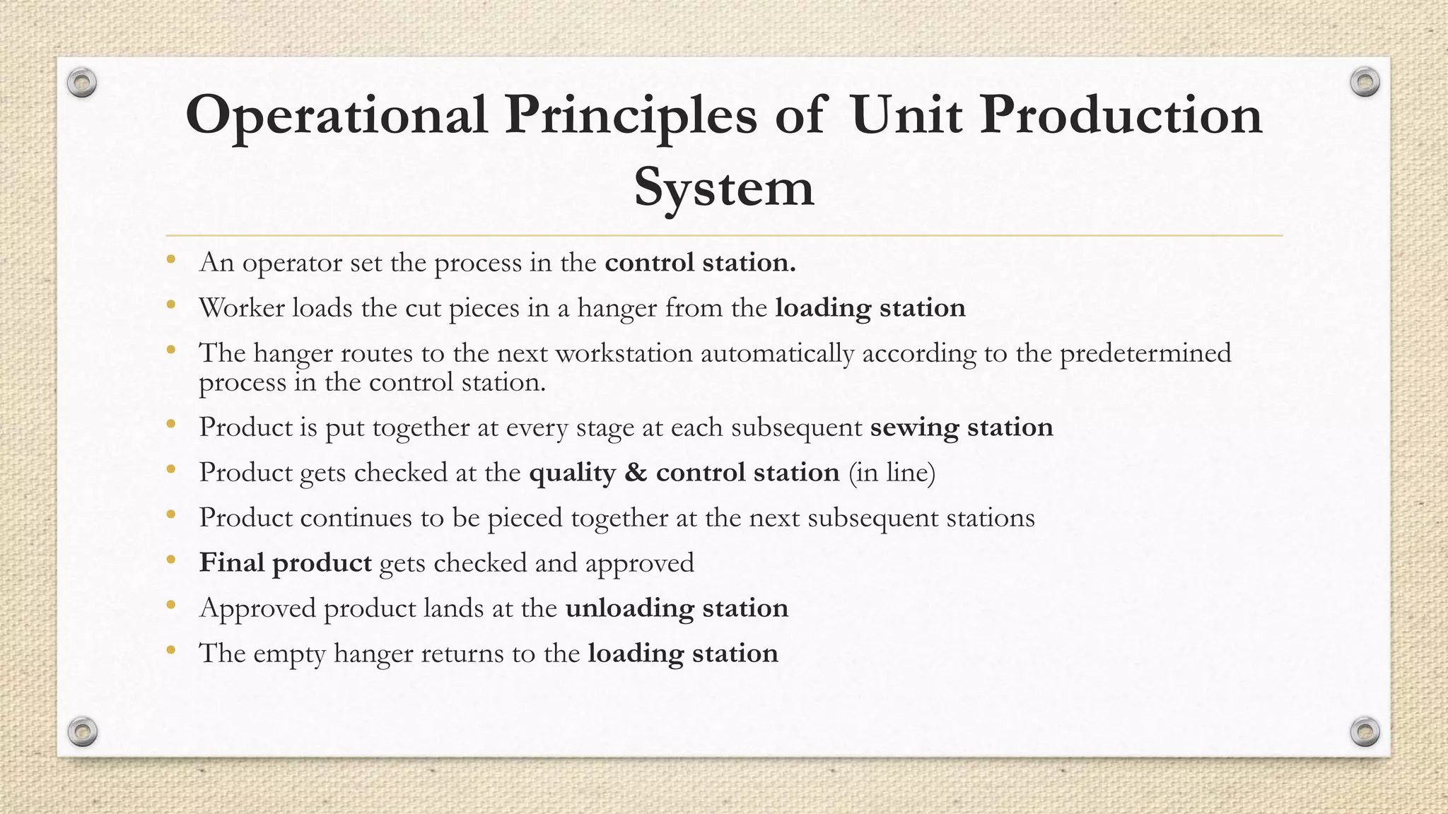 Modular garments production system | PPSX