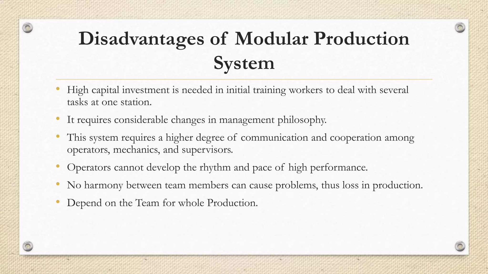 Modular garments production system | PPSX