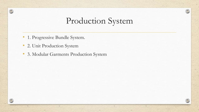Modular garments production system | PPSX | Needlework | Arts and Crafts