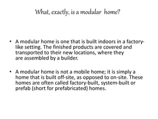 Modular housing/building | PPTX