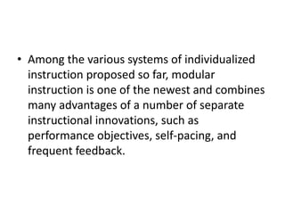 Modular instruction | PPTX