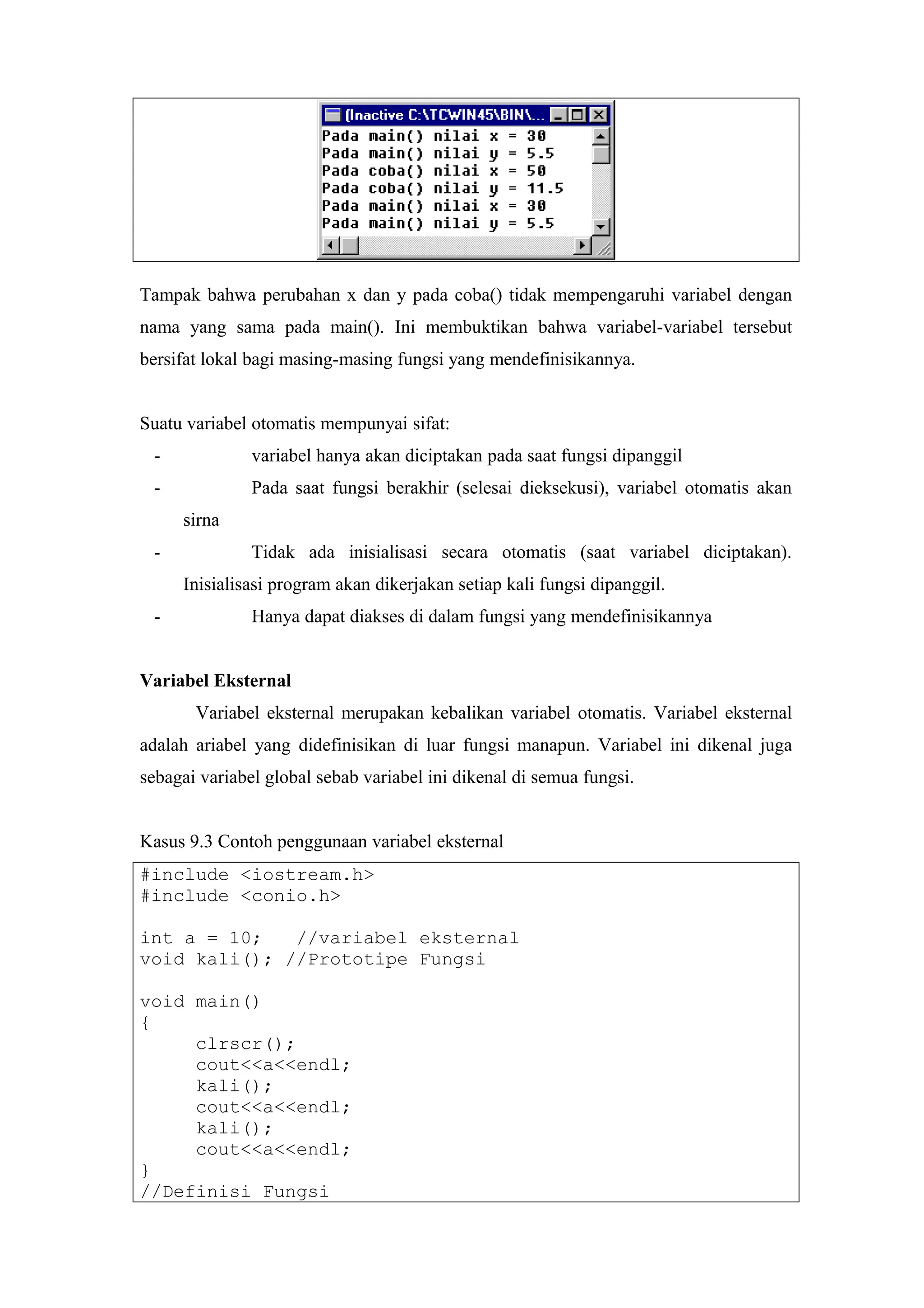 Modularisasi – function dalam c++ | DOC