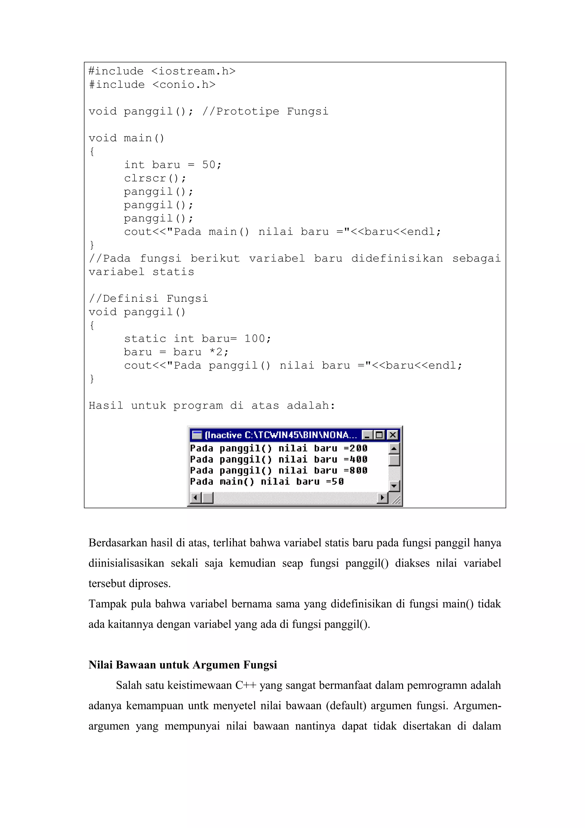 Modularisasi – function dalam c++ | DOC
