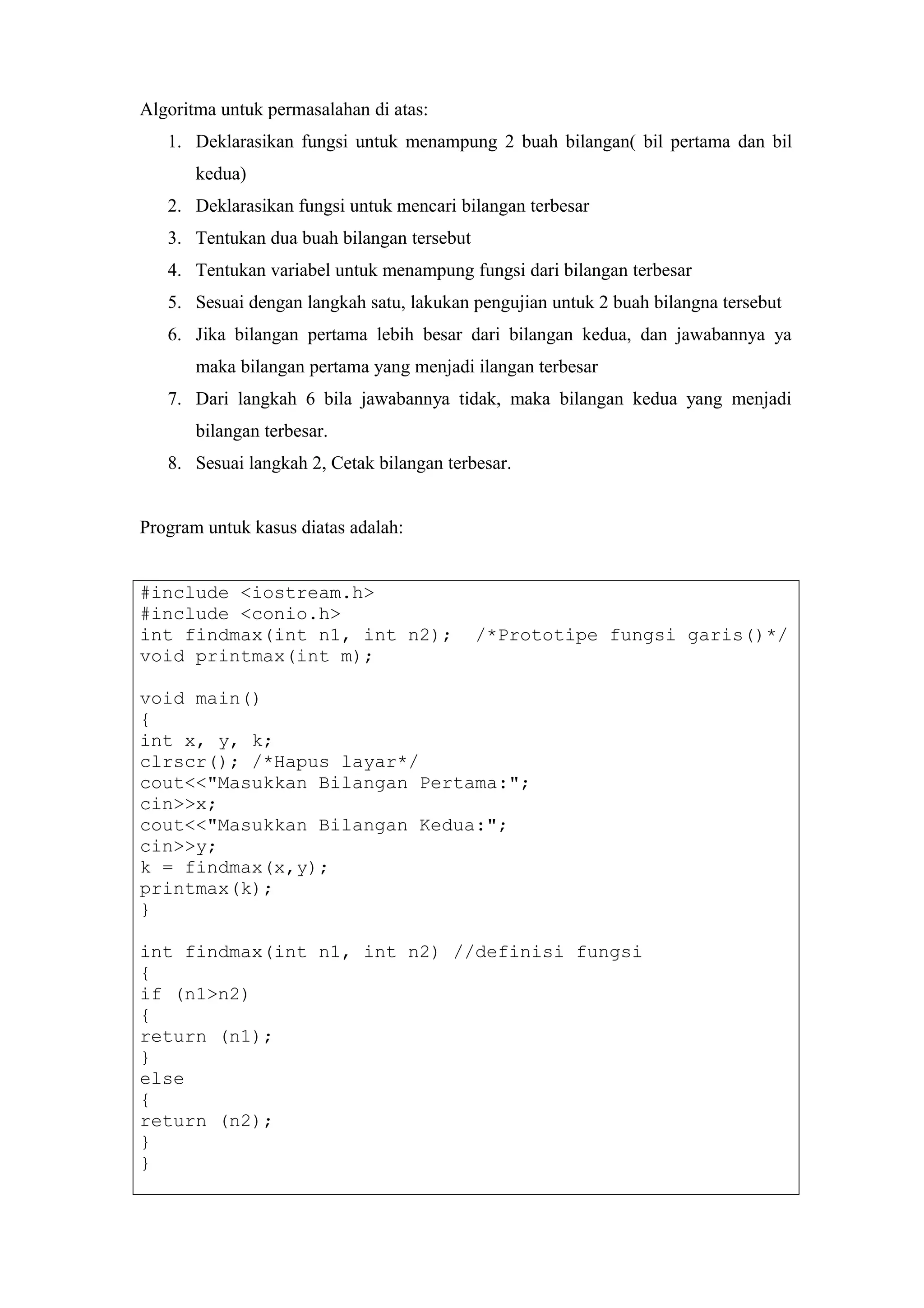 Modularisasi – function dalam c++ | DOC