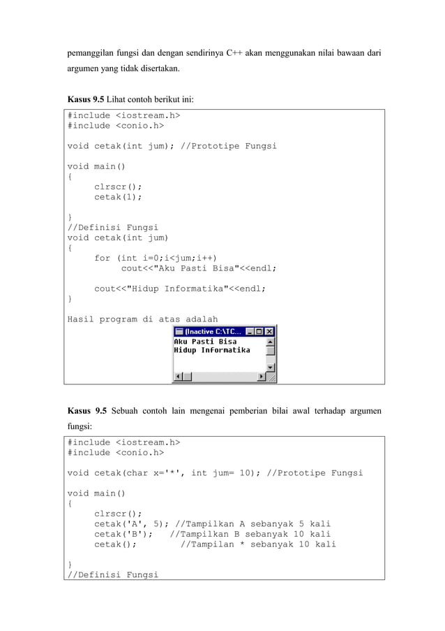 Modularisasi – function dalam c++ | DOC