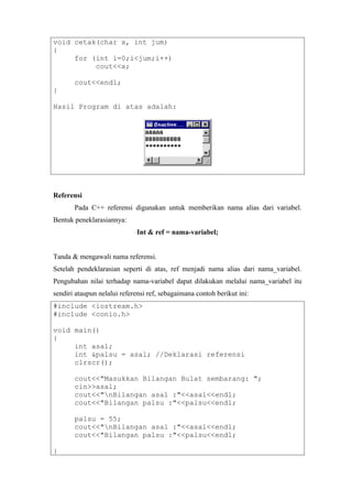 Modularisasi – function dalam c++ | DOC