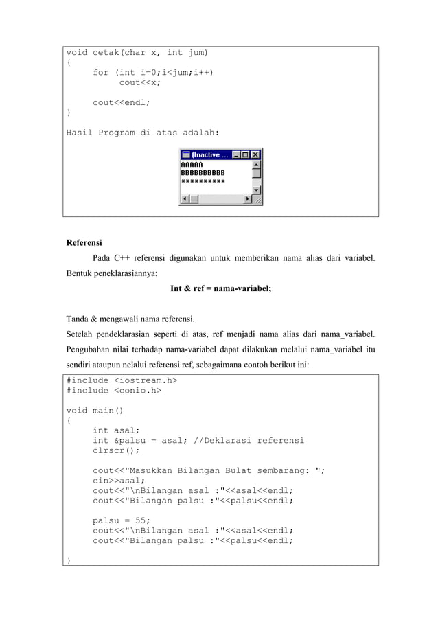 Modularisasi – function dalam c++ | DOC