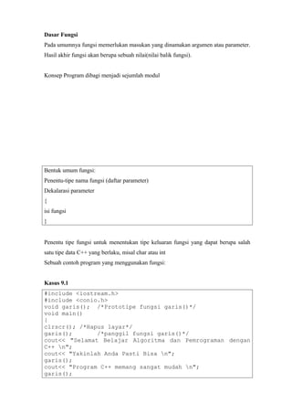 Modularisasi – function dalam c++ | DOC