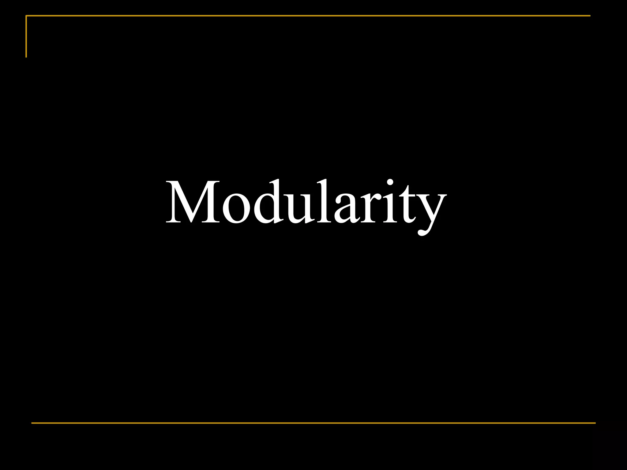 Software Design and Modularity | PPTX