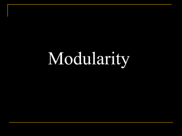 Software Design and Modularity | PPTX