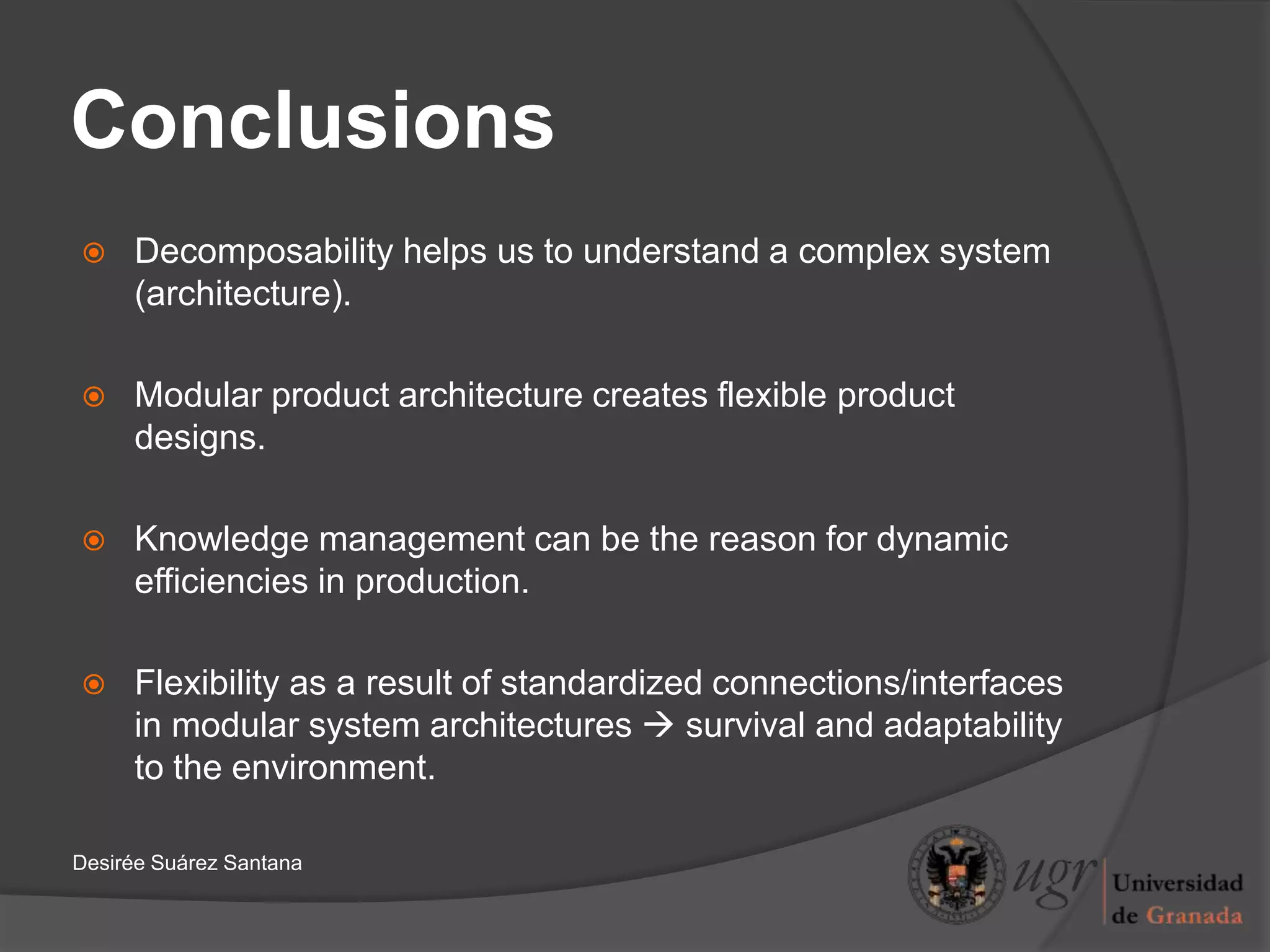Modularity, flexibility, and knowledge management in product and ...