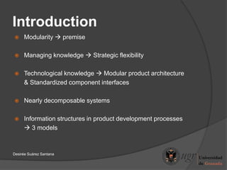 Modularity, flexibility, and knowledge management in product and ...
