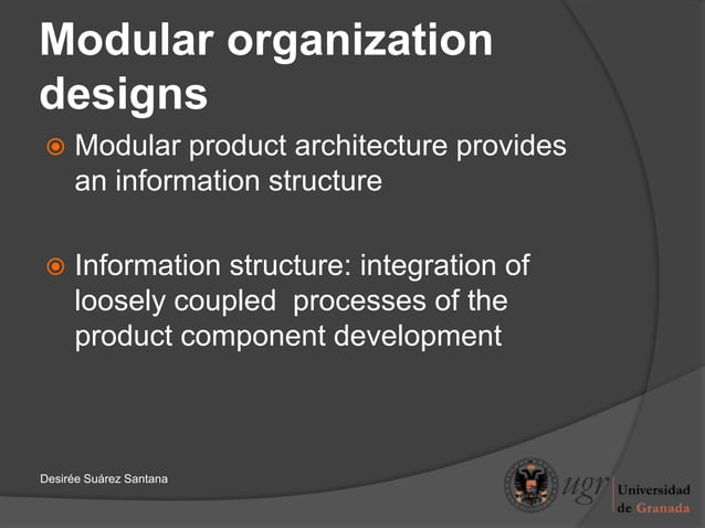 Modularity, flexibility, and knowledge management in product and ...