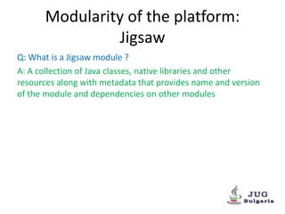 Modularity of the Java Platform (OSGi, Jigsaw and Penrose) | PPTX