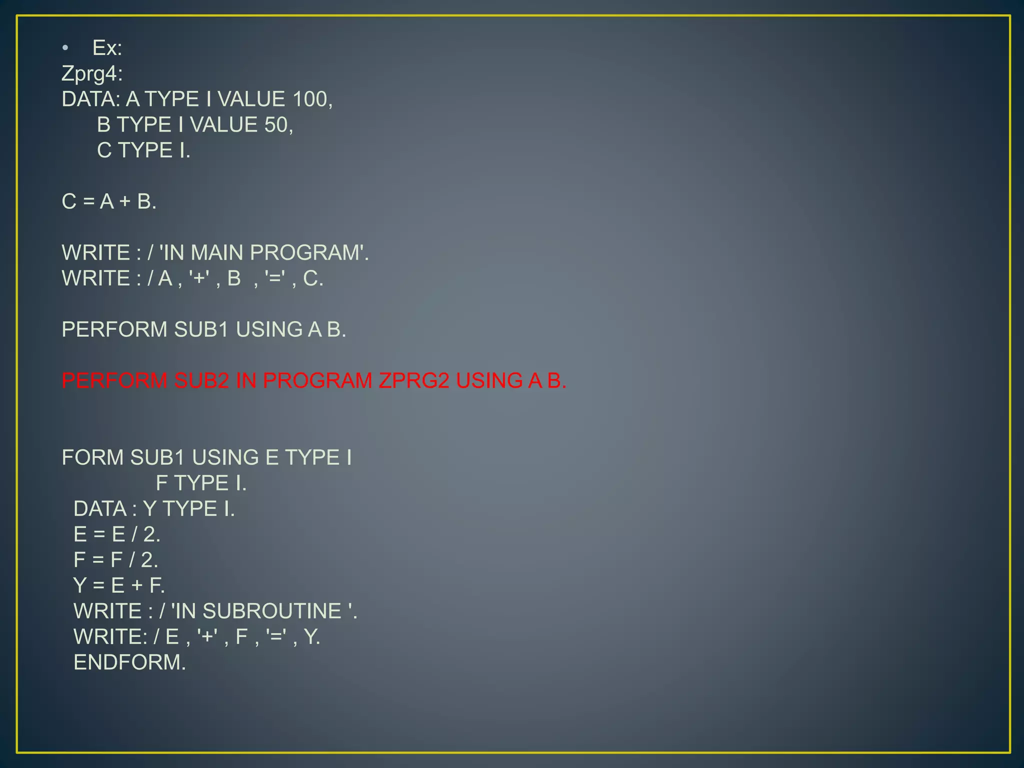 SAP Modularization techniques | PPTX | Programming Languages | Computing