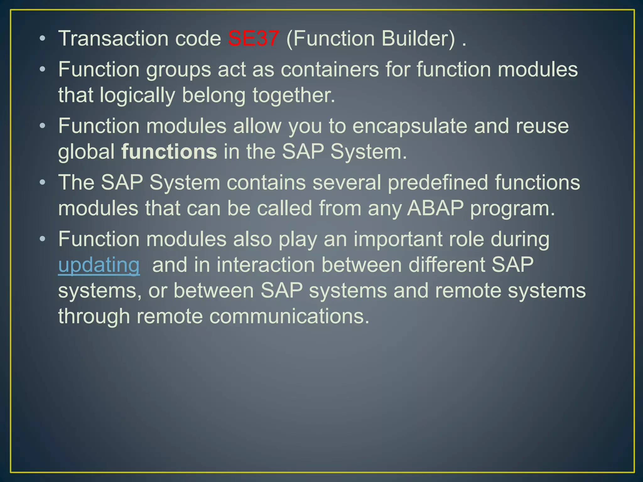 Sap Modularization Techniques Pptx Programming Languages Computing 4514