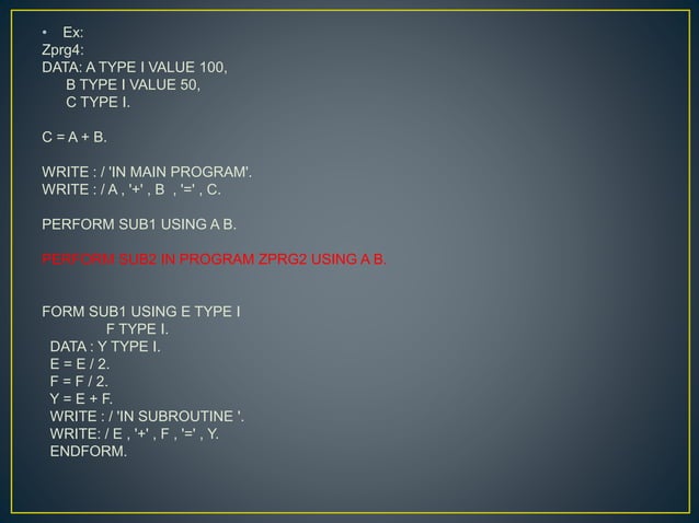 SAP Modularization techniques | PPTX | Programming Languages | Computing