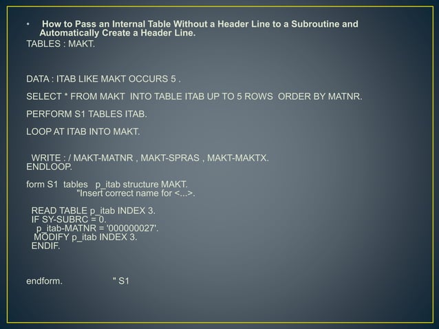 SAP Modularization techniques | PPTX | Programming Languages | Computing