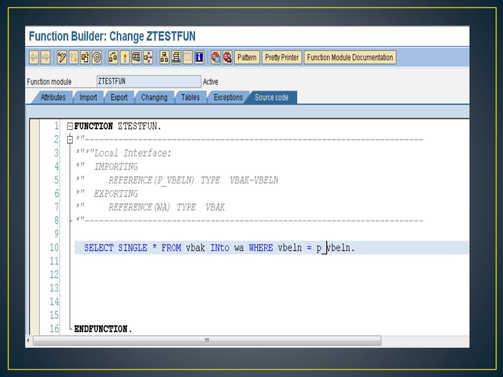 Sap Modularization Techniques