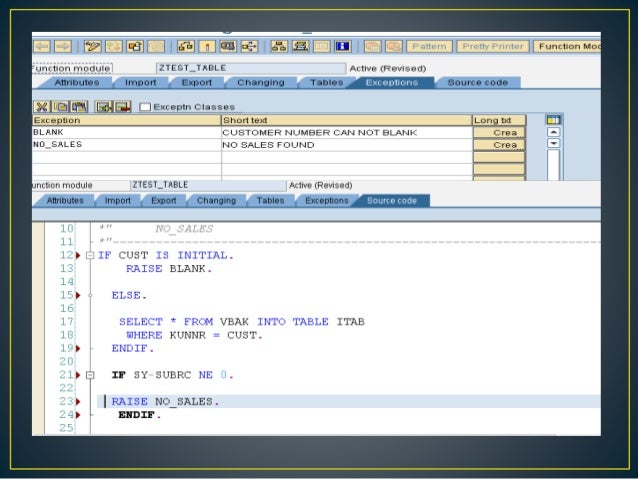 SAP Modularization techniques