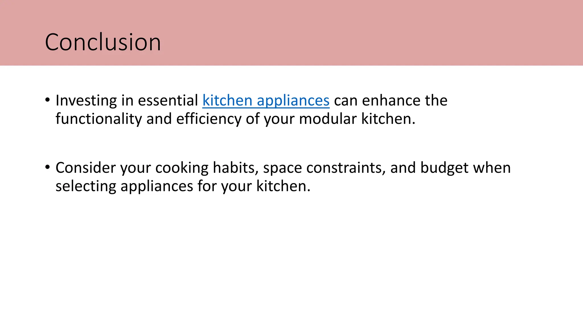"Essential Appliances for a Modern Modular Kitchen" | PPTX
