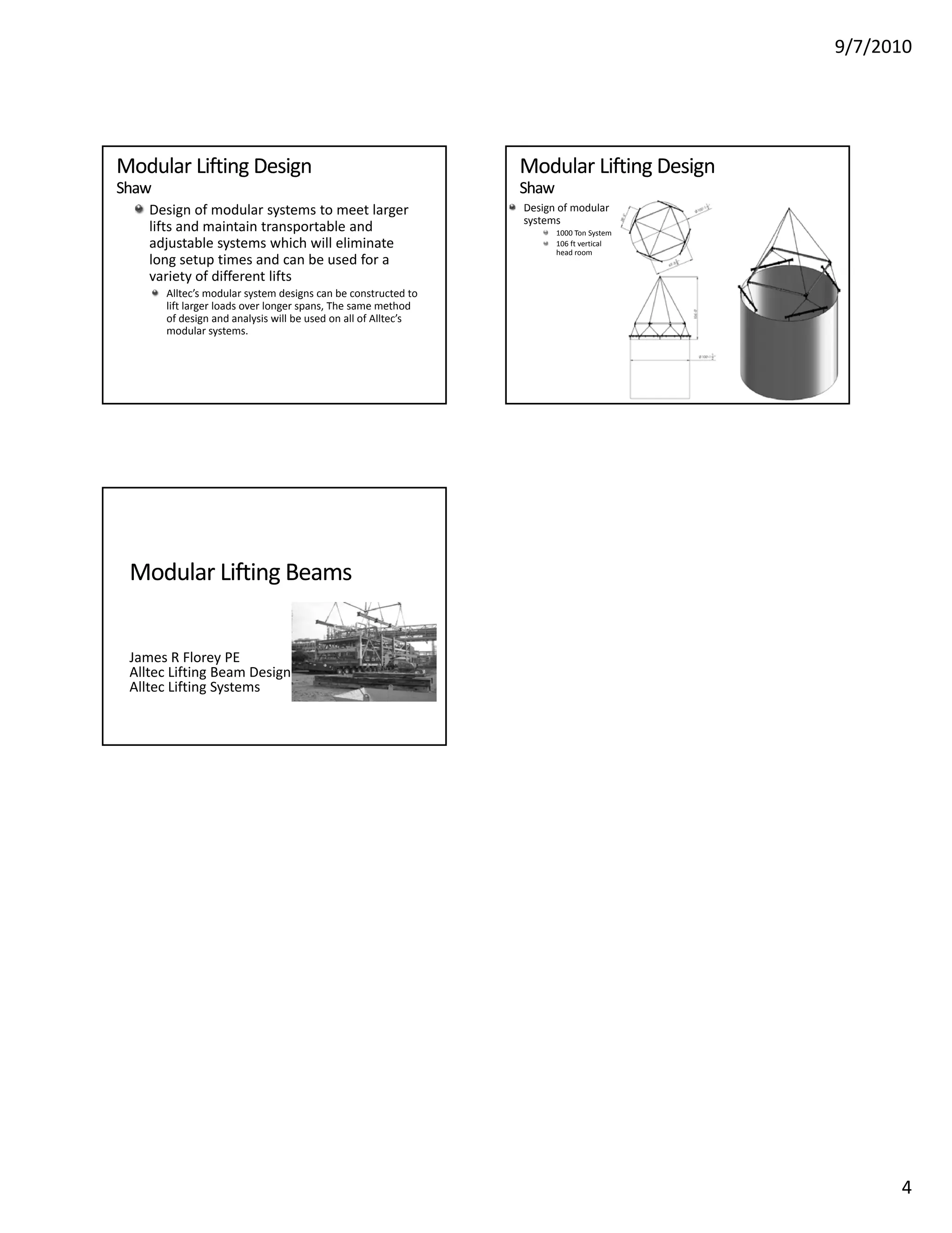 Modular Lifting Beams Shaw | PDF