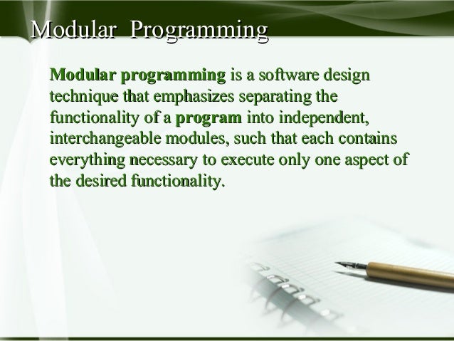Modular programming